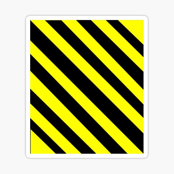 "black and yellow diagonal stripes" Sticker for Sale by nigejohn ...