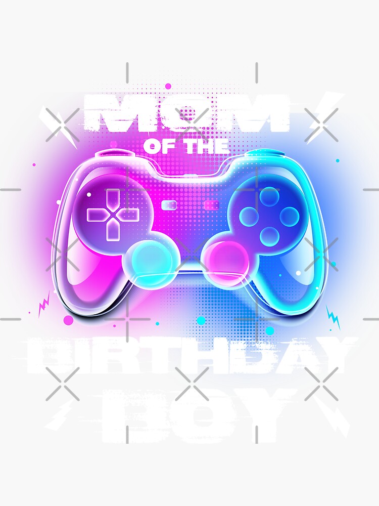 "Mom of the birthday Boy gamer love " Sticker for Sale by BRVART ...