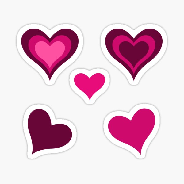 "Cute heart sticker pack" Sticker for Sale by StickersbyVW | Redbubble