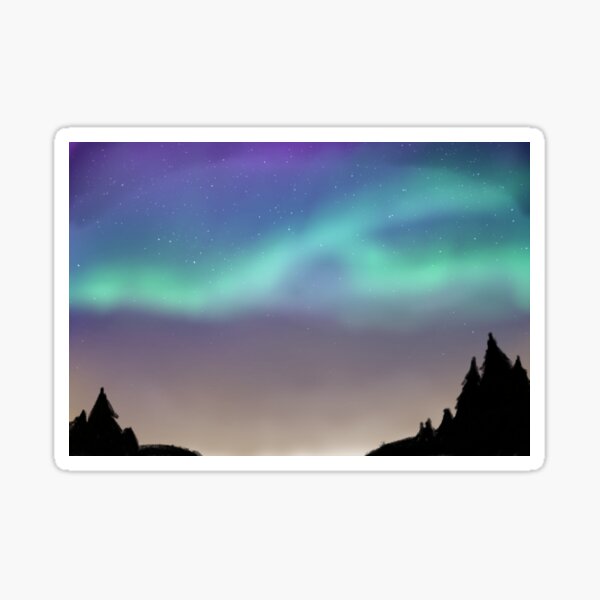 "Aurora Borealis" Sticker by Chabii | Redbubble