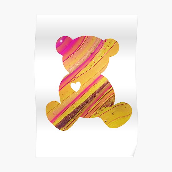 "Teddy bear abstract artwork design" Poster by sambarori2 | Redbubble