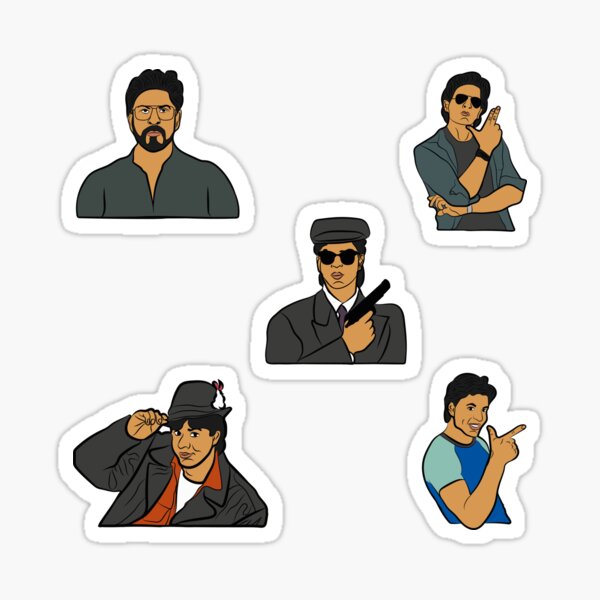 "Bollywood - Shah Rukh Khan" Sticker for Sale by MarinaMenezzes | Redbubble