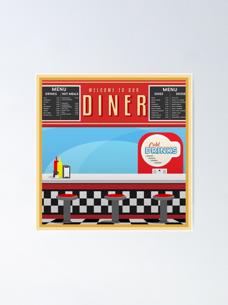 "Diner " Poster for Sale by PrimalMistry | Redbubble