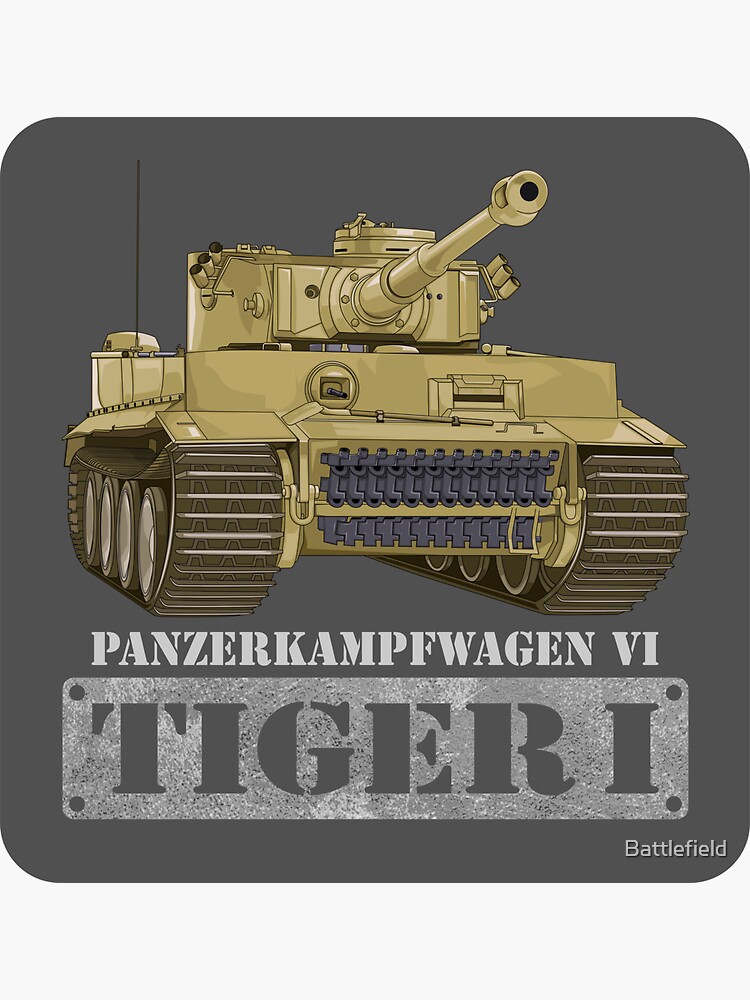 "Tiger I Panzer VI Tank German WW2 Tanks Panzer Gifts" Sticker by ...