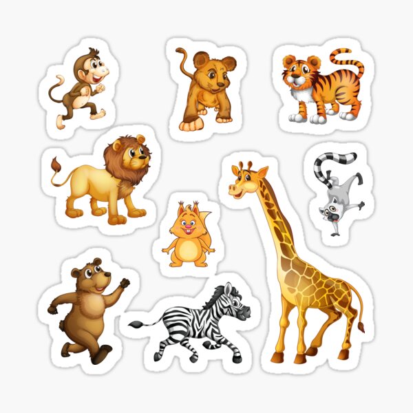 "Wild Animals pack" Sticker by ReadyArt | Redbubble
