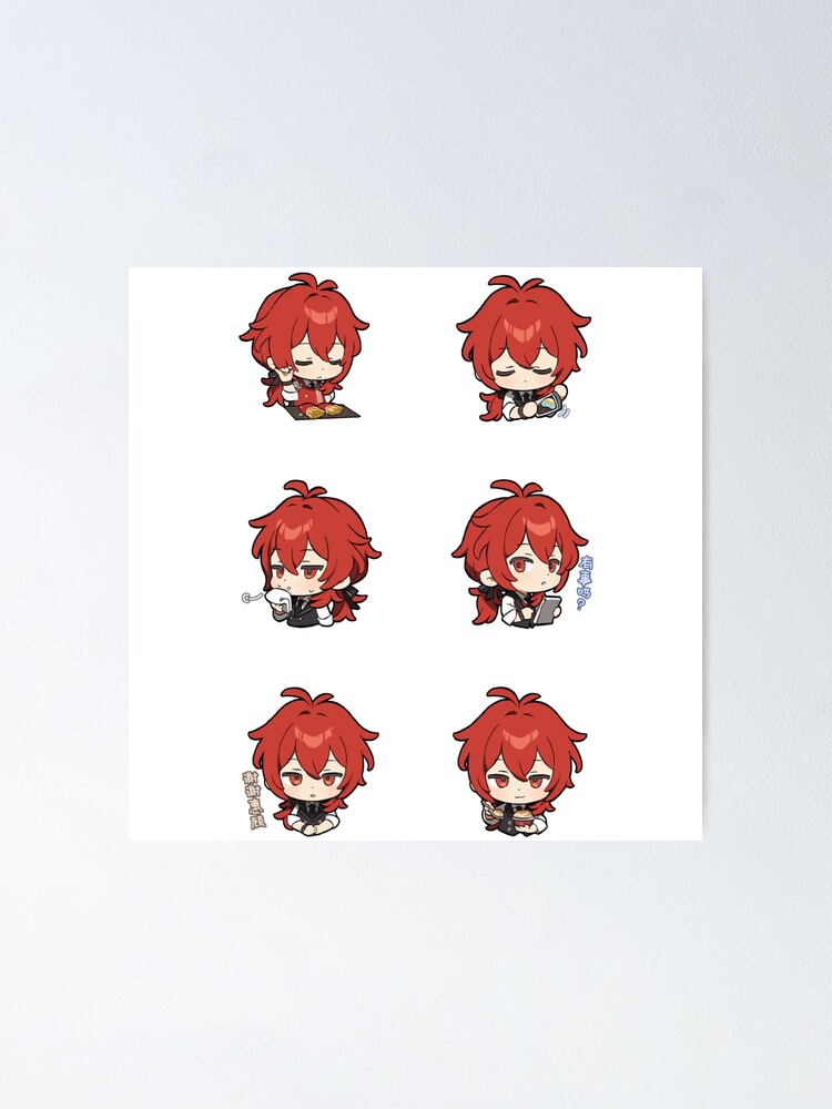 "Diluc KFC - Genshin Impact" Poster by Aka-Hanako | Redbubble
