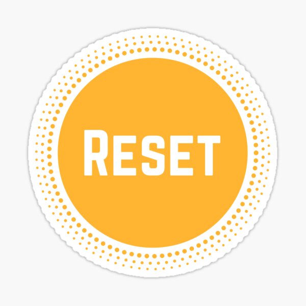 "Reset" Sticker for Sale by ggnapo222 | Redbubble
