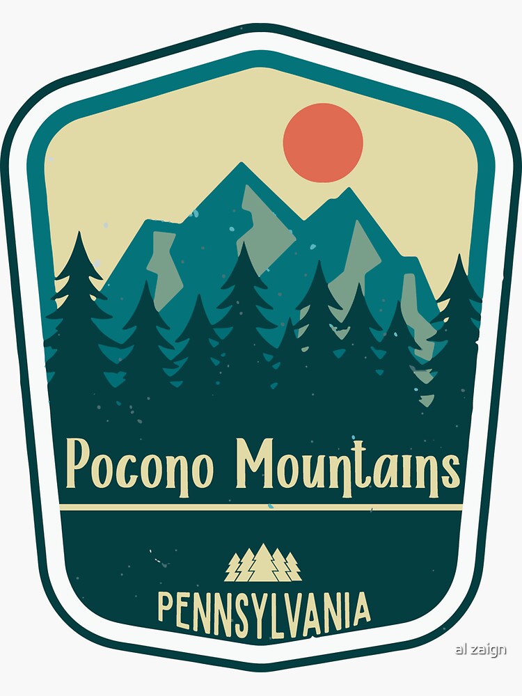 "Pocono Mountains Pennsylvania" Sticker for Sale by saidzainoun | Redbubble