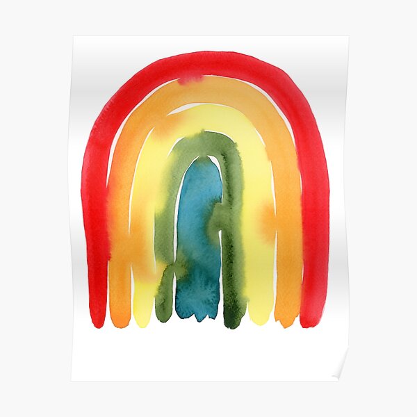 "Watercolor Rainbow" Poster for Sale by PopwheelArt | Redbubble