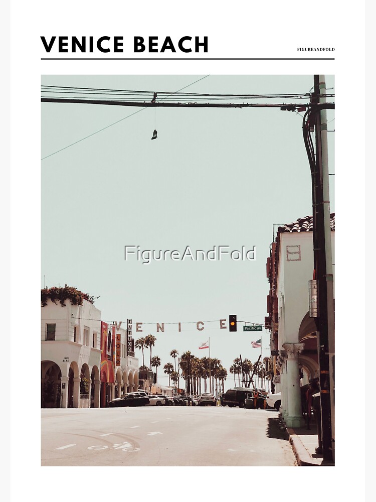 "Venice Beach" Sticker by FigureAndFold | Redbubble