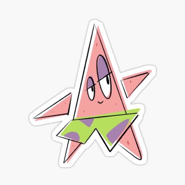 "Patrick Star art" Sticker by abbymizu | Redbubble