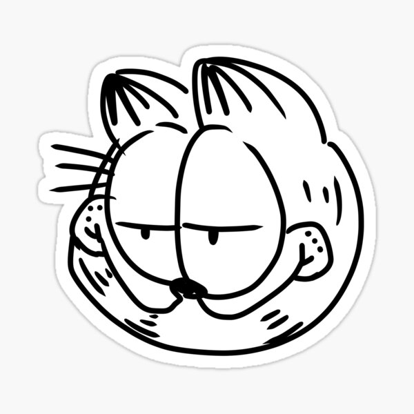 "garfield design test" Sticker by xenonny | Redbubble