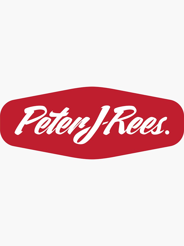 "Peter J Rees Boxed Logo Red" Sticker for Sale by peterjrees | Redbubble