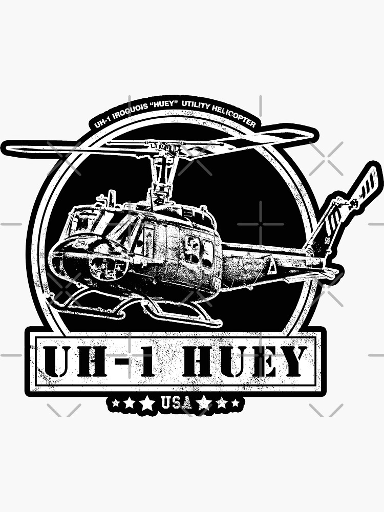 "UH-1 Iroquois Huey Helicopter" Sticker for Sale by RycoTokyo81 | Redbubble