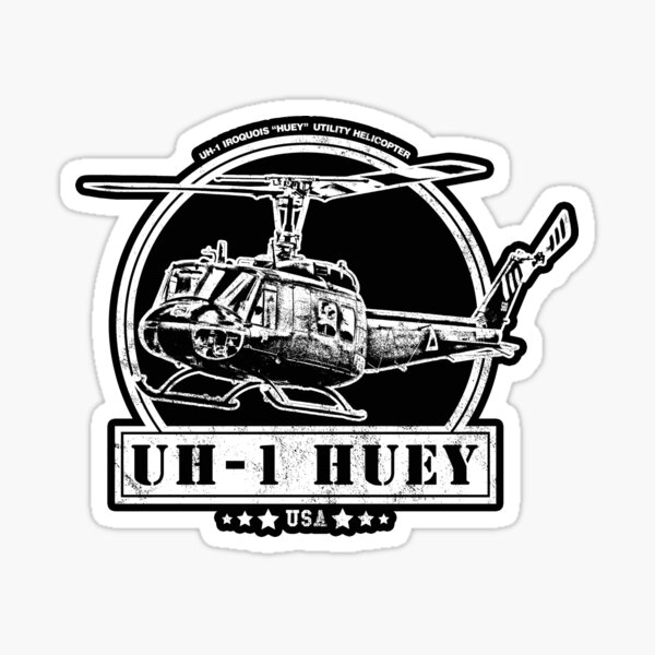 "UH-1 Iroquois Huey Helicopter" Sticker for Sale by RycoTokyo81 | Redbubble