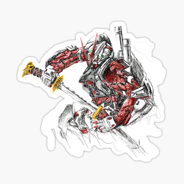 "Gundam Astray Red Frame" Sticker for Sale by Myrioter | Redbubble