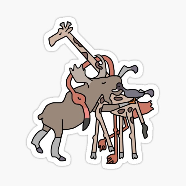 "Group Hug" Sticker for Sale by LongNeckDesigns | Redbubble