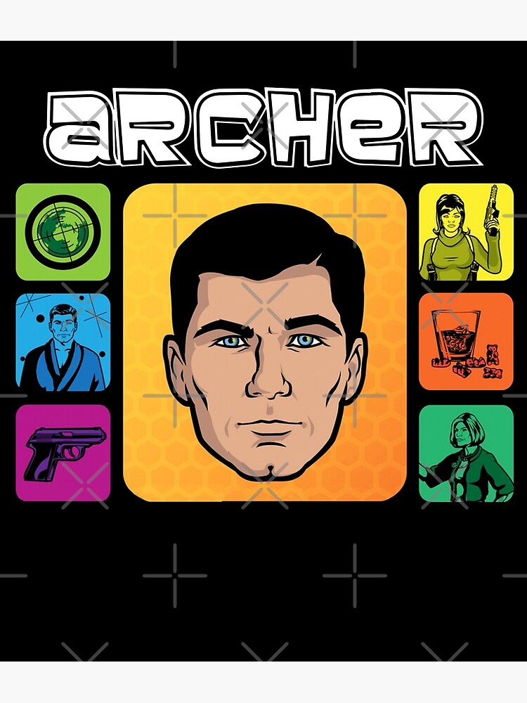 "Classic Design Archer Sitcom - Sterling Archer Cartoon Art" Poster for ...