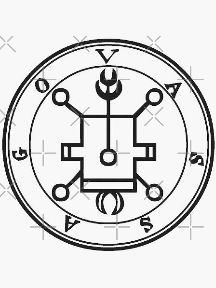 "Prince Vassago - Black Sigil" Sticker by DavidAGA | Redbubble