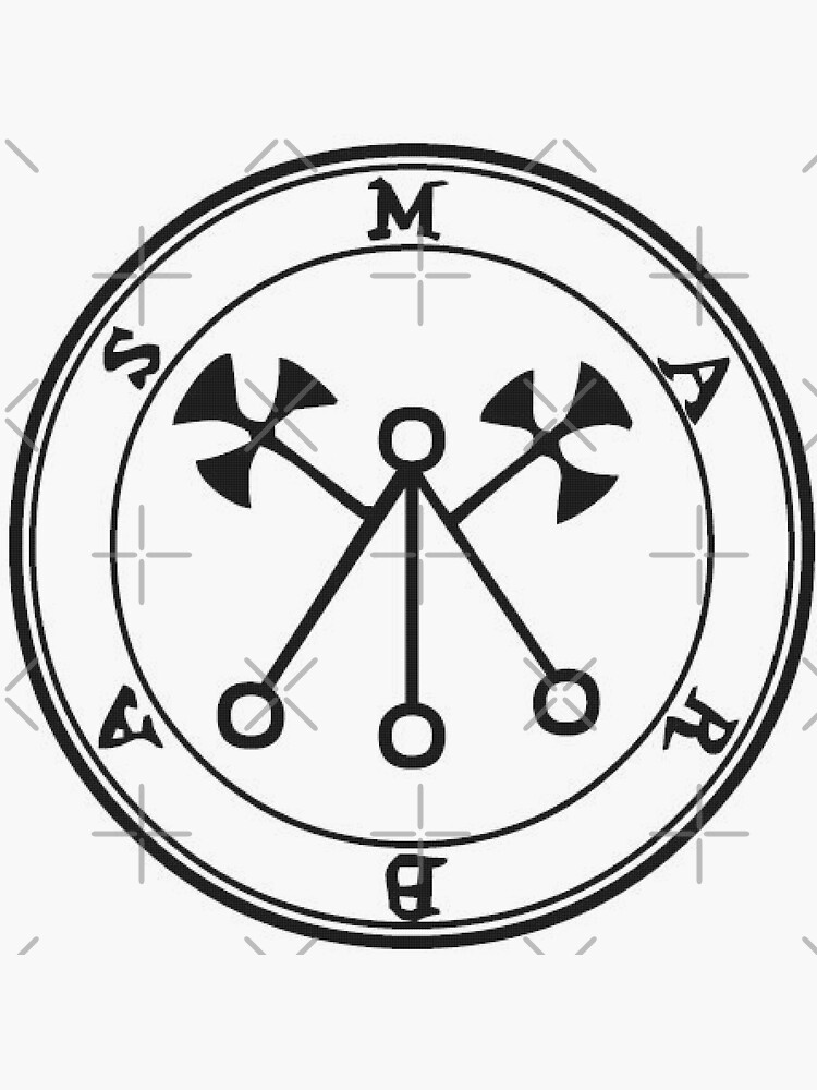 "President Marbas - Black Sigil" Sticker by DavidAGA | Redbubble