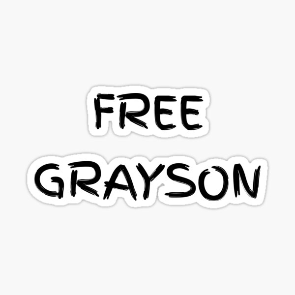 "FREE GRAYSON" Sticker for Sale by royalartist12 | Redbubble