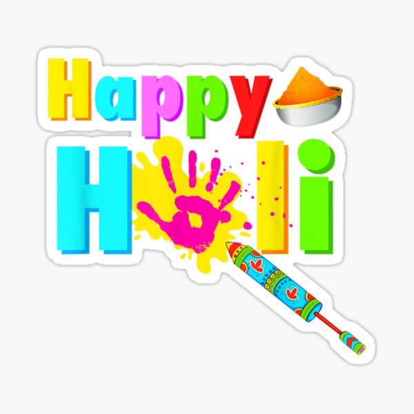"Rang Barse HAPPY HOLI" Sticker by whetherbase | Redbubble