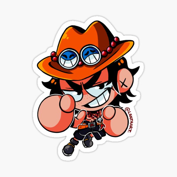 "Chibi Ace" Sticker for Sale by Lanthart | Redbubble