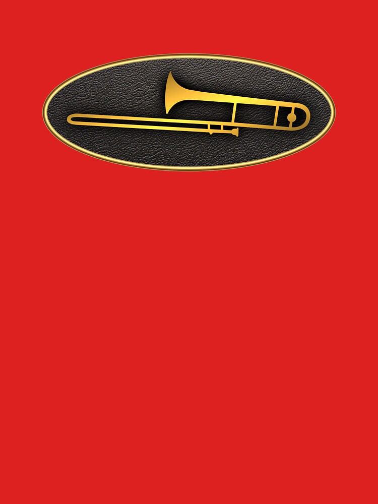 "Gold trombone sign" T-shirt for Sale by Dardman | Redbubble | trombone ...