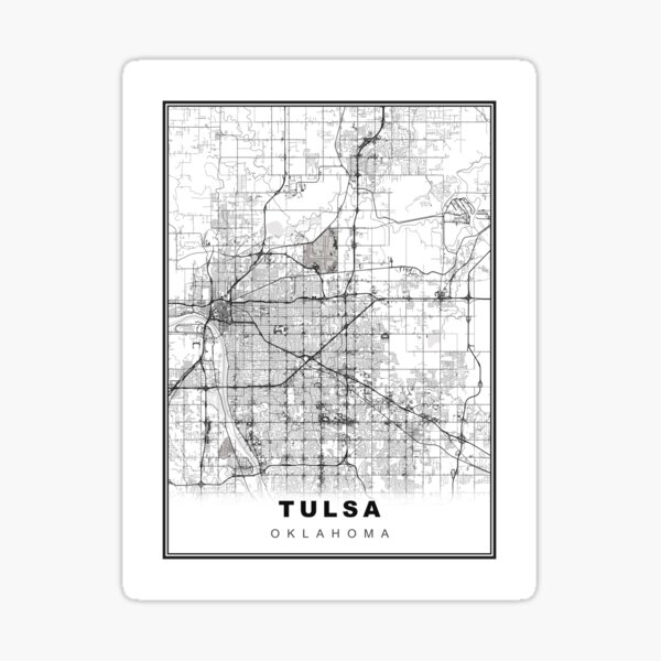 "Tulsa Map" Sticker for Sale by sibudas | Redbubble