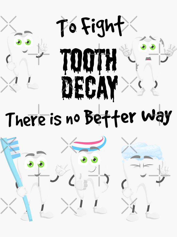 "Brushing Tooth Decay Meme" Sticker for Sale by ZuLa-Store | Redbubble