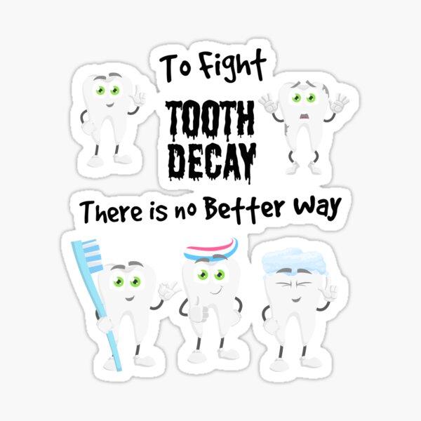"Brushing Tooth Decay Meme" Sticker for Sale by ZuLa-Store | Redbubble