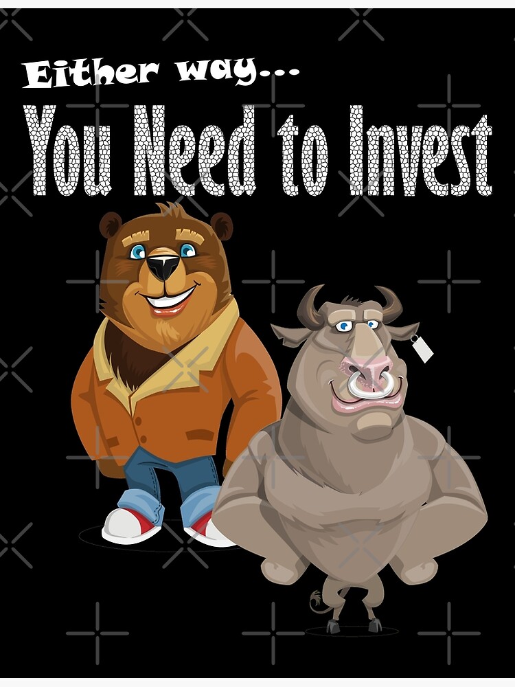 "Bear N Bull Investing Meme" Fotodruck von ZuLa-Store | Redbubble