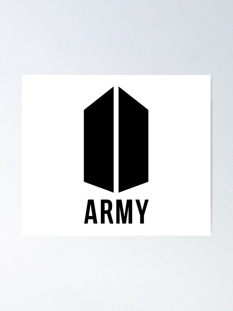 "BTS Army Logo V1 (Black)" Poster for Sale by Anime-K | Redbubble