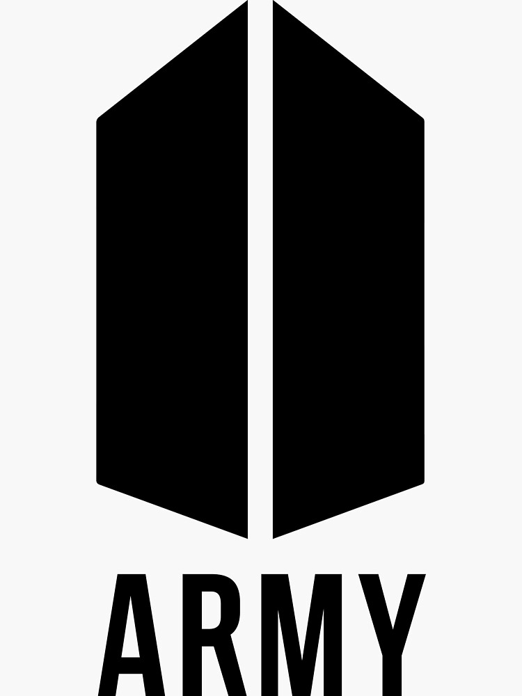 Pegatina «BTS Army Logo V1 (Negro)» de Anime-K | Redbubble