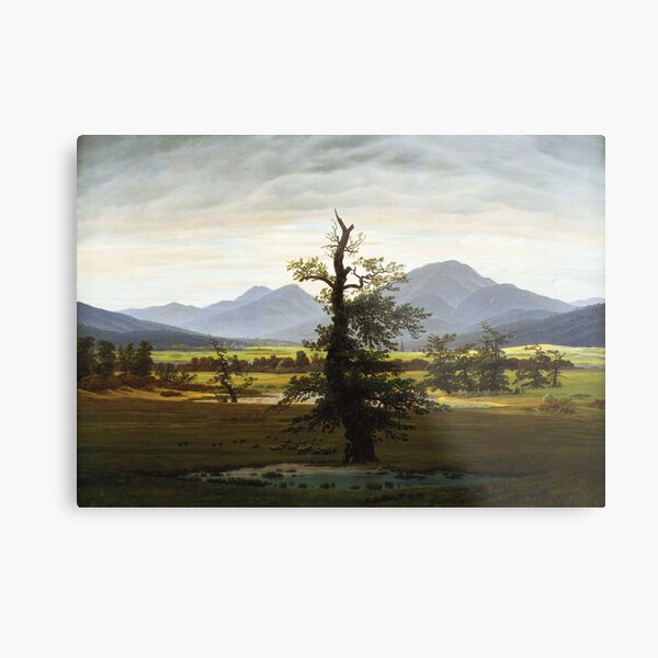 Lámina metálica «El árbol solitario - Caspar David Friedrich 1822» de ...