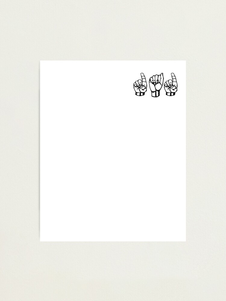 Lámina fotográfica «Lenguaje de señas de la insignia de papá, padre ...