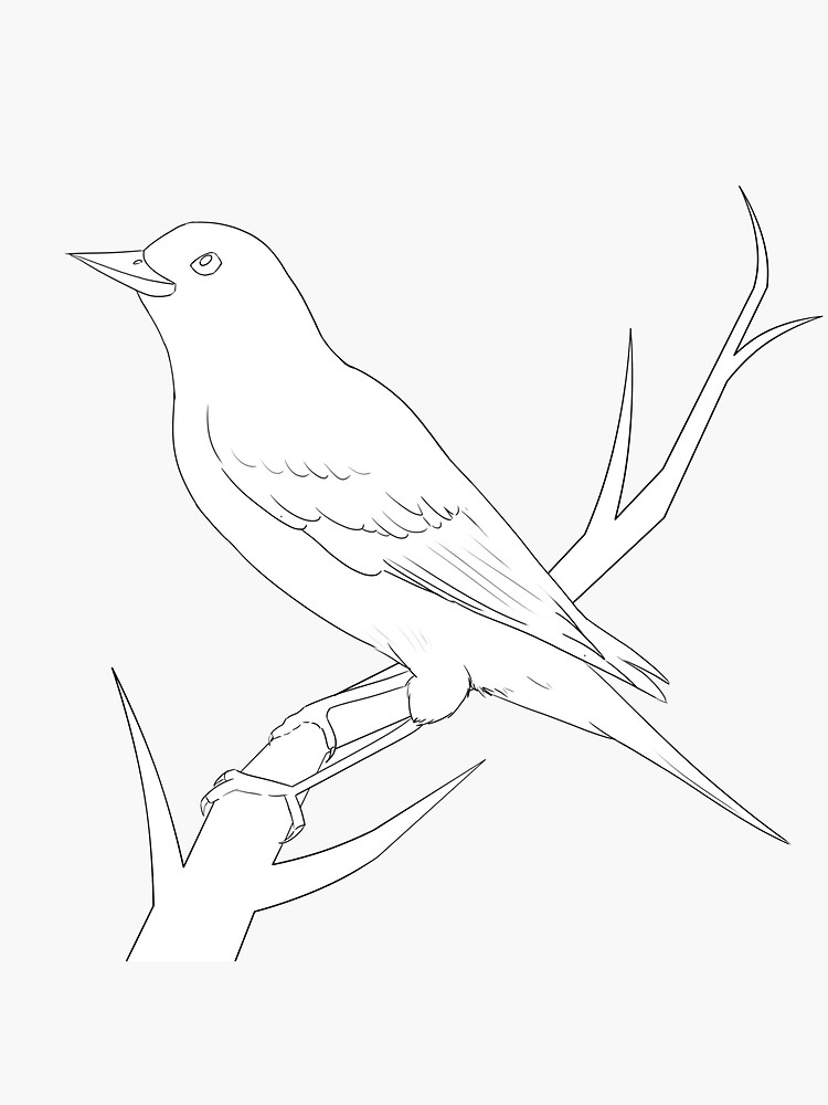 "colorless pretty bird" Sticker for Sale by bunnyEmanArt | Redbubble
