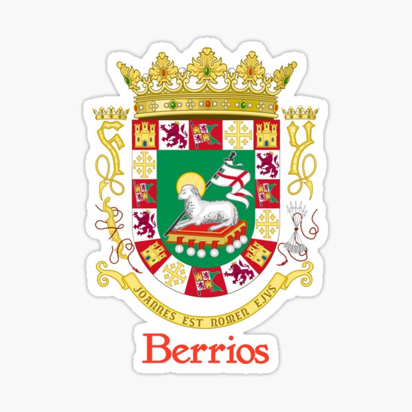 Pegatina «Berrios Escudo de Puerto Rico» de carpediem6655 | Redbubble