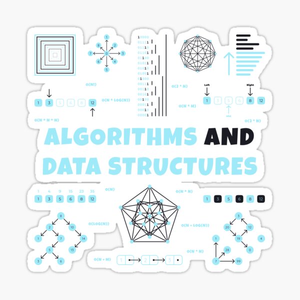 Pegatina «Algoritmos y estructuras de datos» de Mechashadow | Redbubble