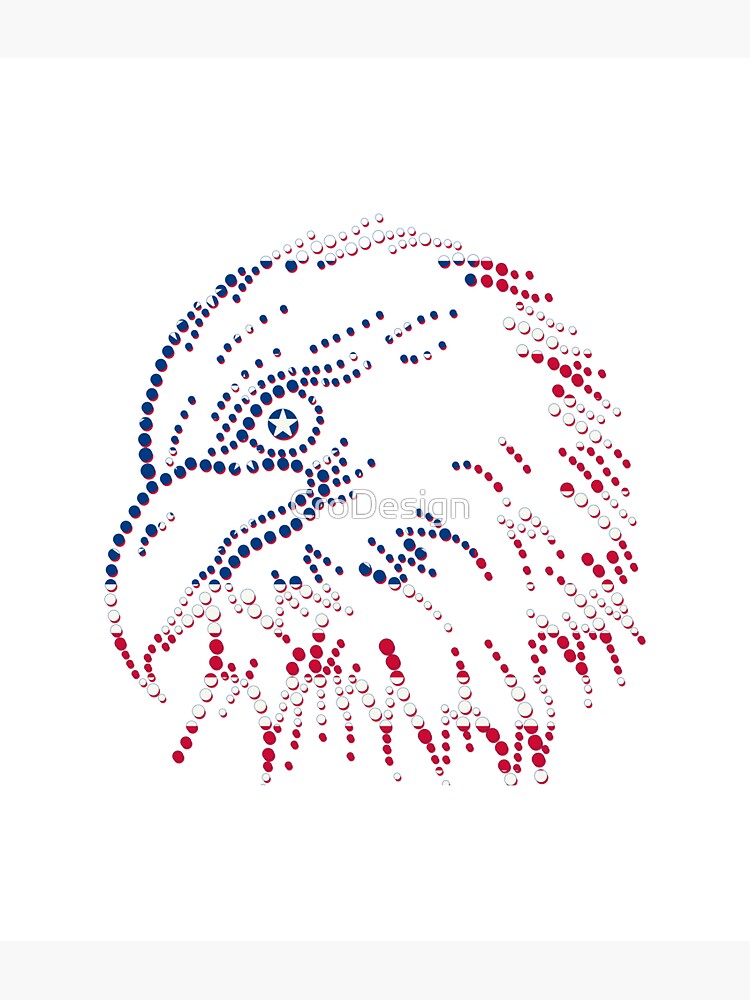 "American Patriotic Dots Eagle Flag" Sticker for Sale by CroDesign ...