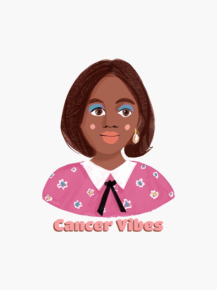"CANCER vibes | Zodiac sign illustration" Sticker for Sale by ...