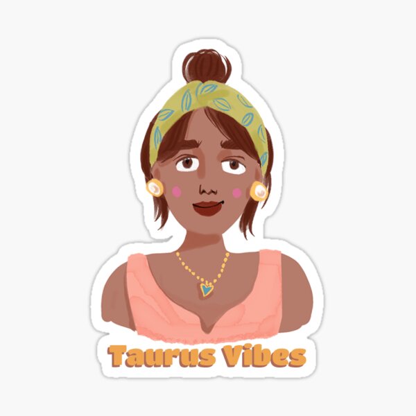 "TAURUS vibes | Zodiac sign illustration" Sticker for Sale by ...