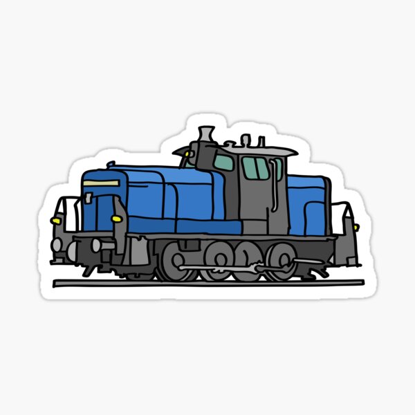 "Blue Diesel locomotive" Sticker by Berlin-T-Shirt | Redbubble