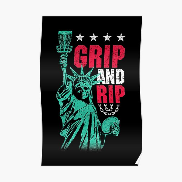 "Disc Golf Frolf Gothic Statue Of Liberty Skeleton Golfer" Poster for ...