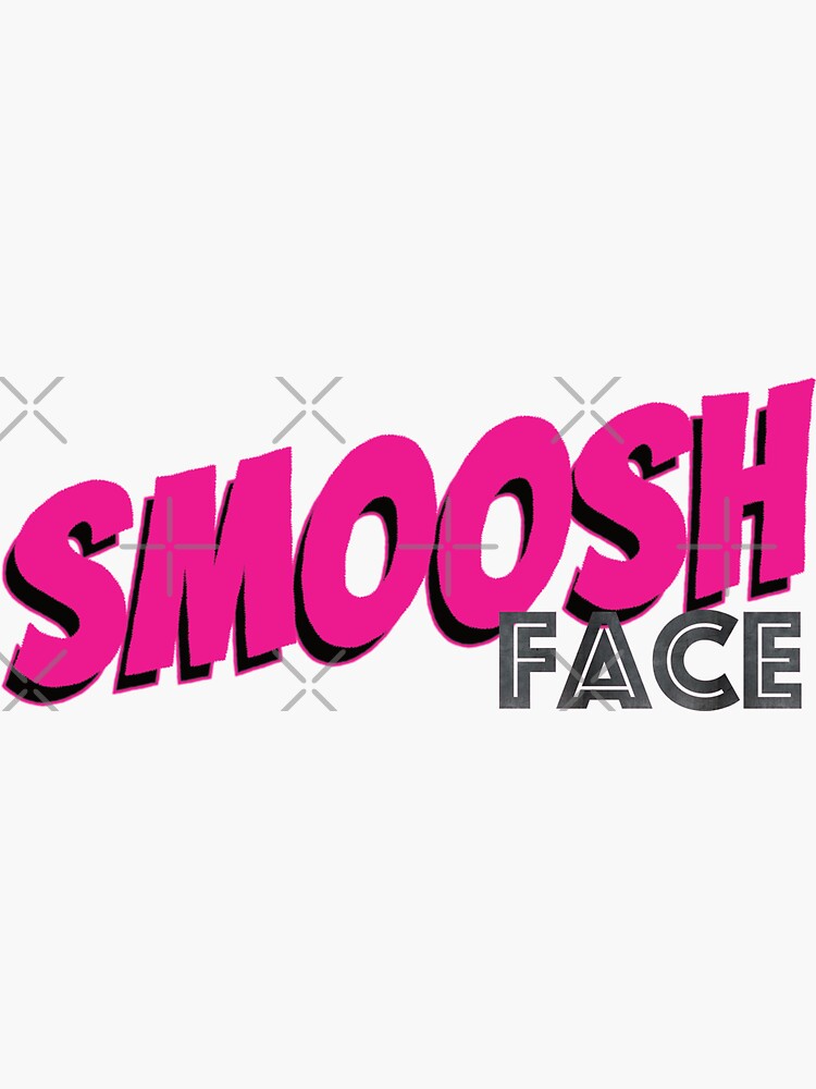 "Smoosh Face" Sticker by Beardycat | Redbubble