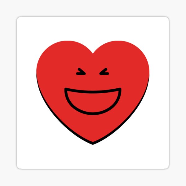 "HAPPY HEART" Sticker for Sale by fullbloom8 | Redbubble
