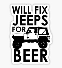 Jeep Beer: Stickers | Redbubble