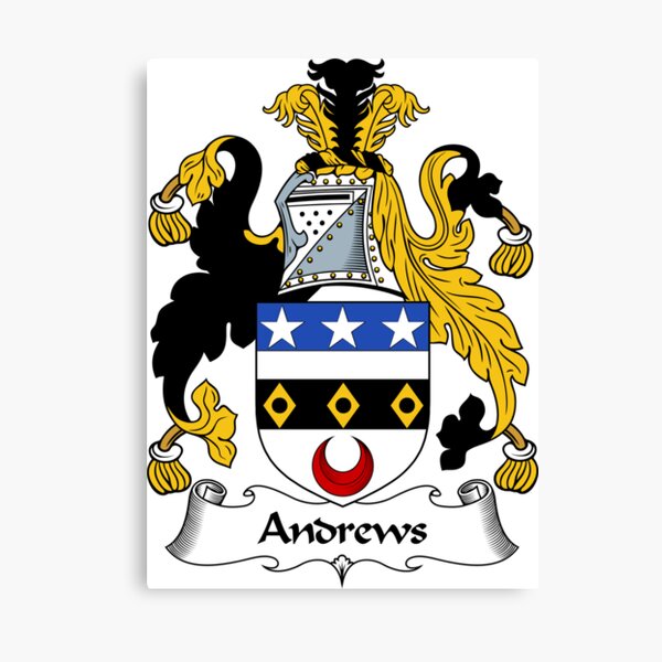 "Andrews Coat of Arms / Andrews Family Crest" Canvas Print by ...