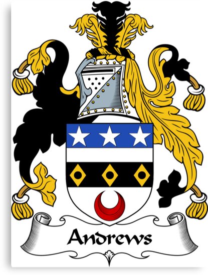 "Andrews Coat of Arms / Andrews Family Crest" Canvas Prints by ...