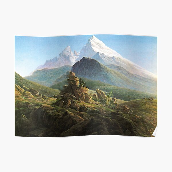 "The Watzmann - Caspar David Friedrich - 1824/1825" Poster by Mapeti ...